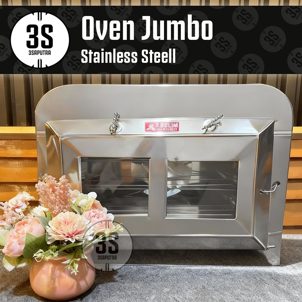 LARGE JUMBO STAINLESS STEEL 3-LAYER MANUAL STOVE DRY CAKE OVEN | Shopee ...