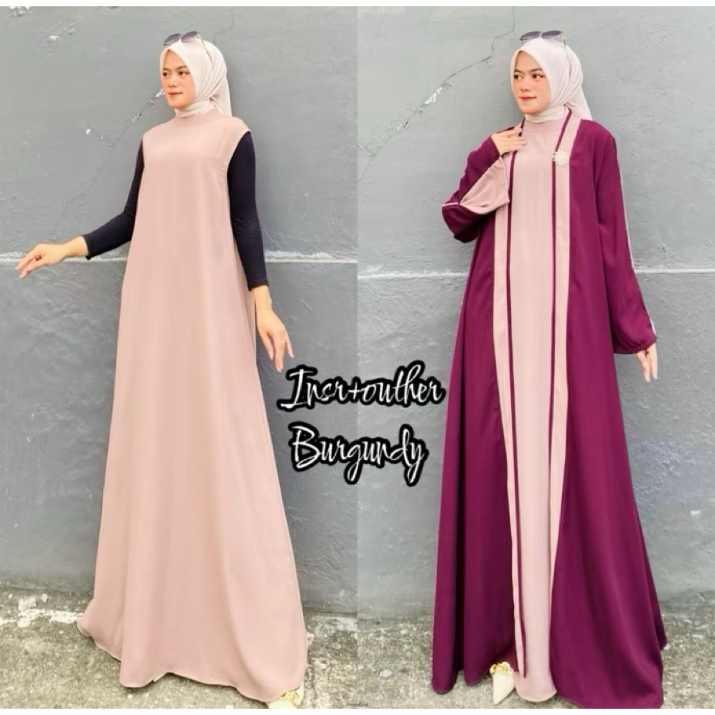 Abaya Hellen set Outer Yoris Premium/ Islamic study uniform / uniform ...