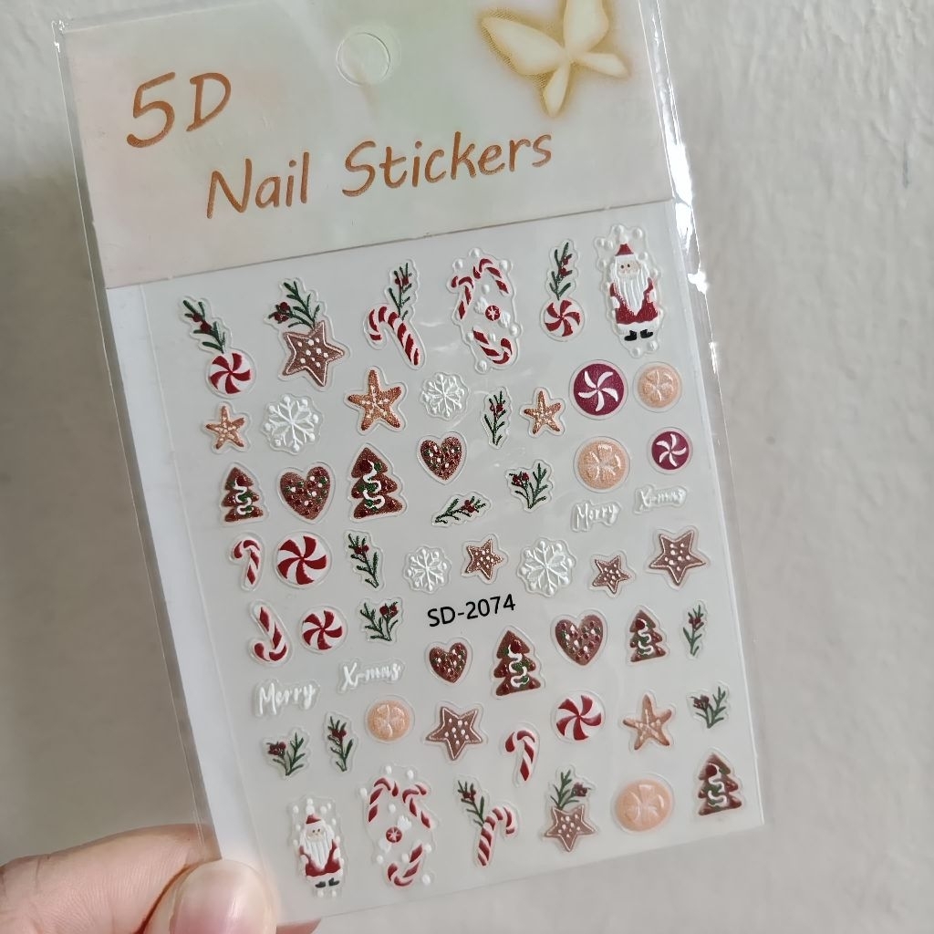5D NAIL ART STICKERS 3D CHRISTMAS STICKERS CARTOON STICKER/S BRANDED ...