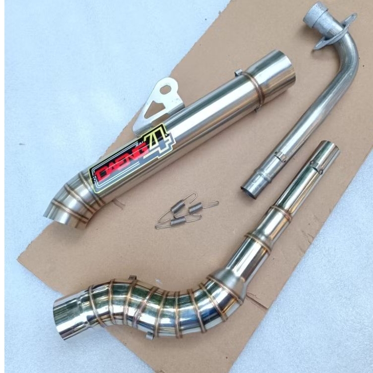Daeng sai4 Pipe 51mm canister conical open specs exhaust pipe for Wave ...