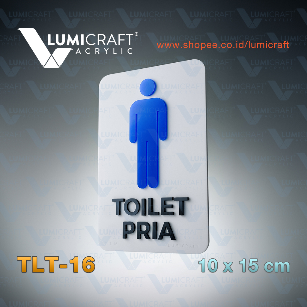 Acrylic Men's Toilet Sign Minimalist White Acrylic Toilet WC Men's ...