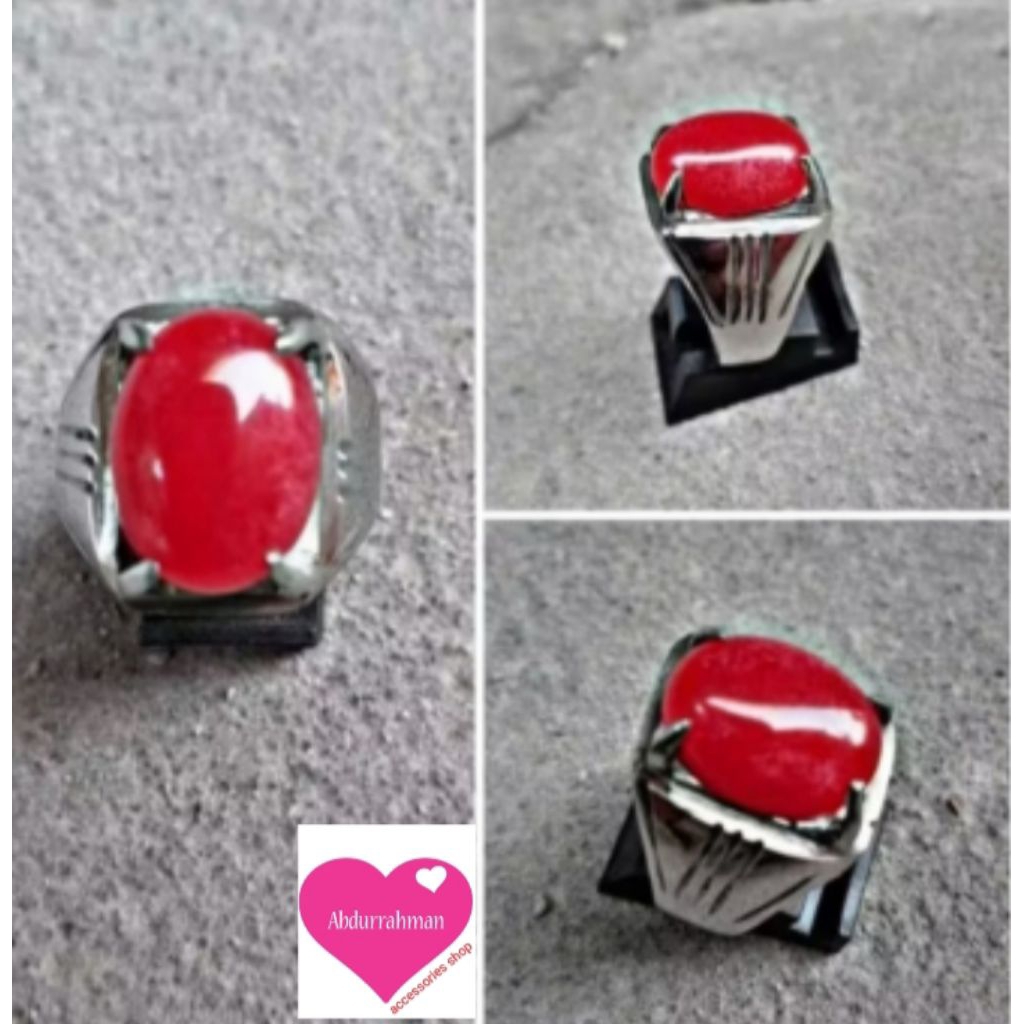ORIGINAL RED BARON JADE RING, GENUINE NATURAL STONE | Shopee Singapore