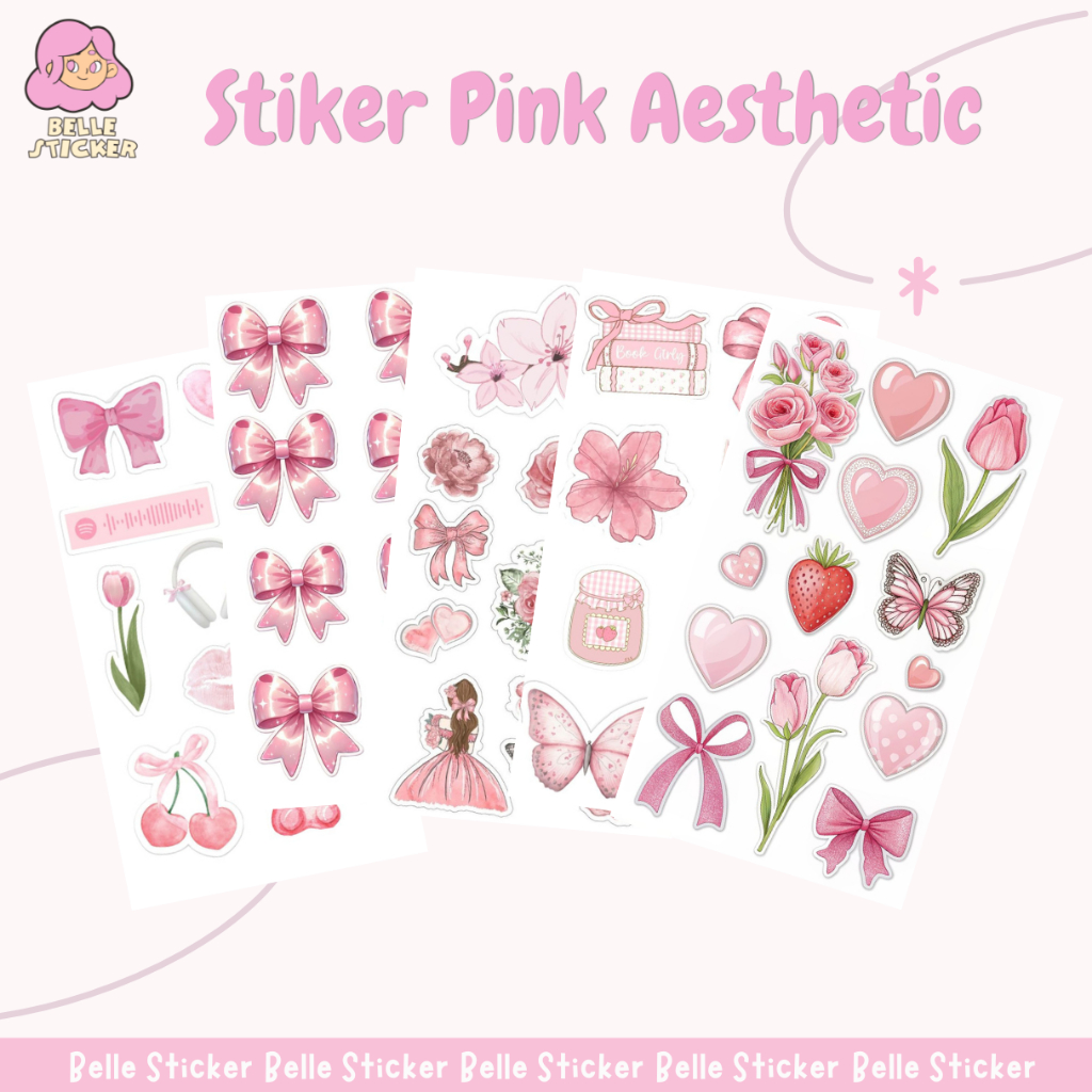 HP Pink Aesthetic Pink Stickers, Laptop Stickers, Tumblr Stickers ...