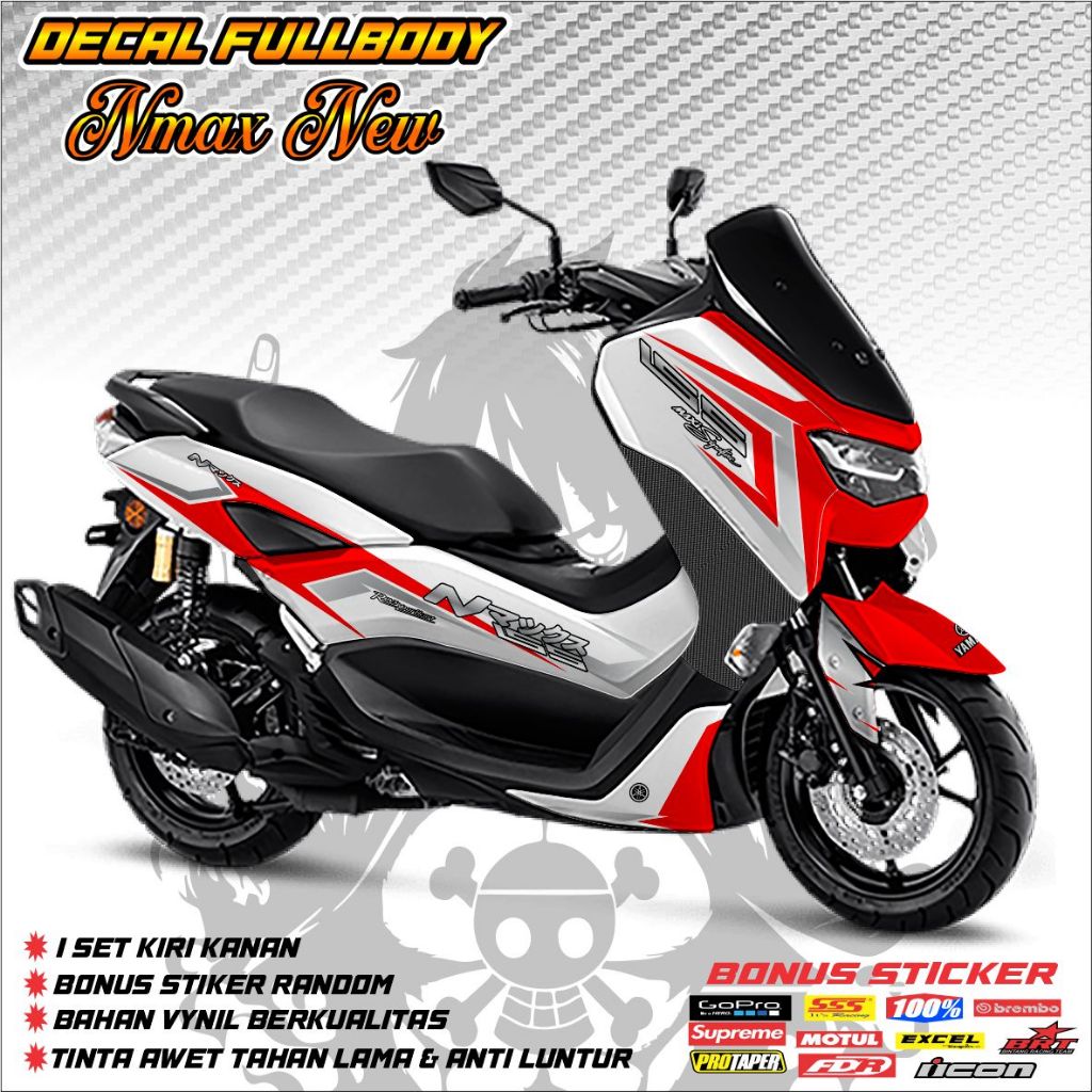 New Nmax Fullbody Striping - White Nmax New Fullbody Block Decal ...
