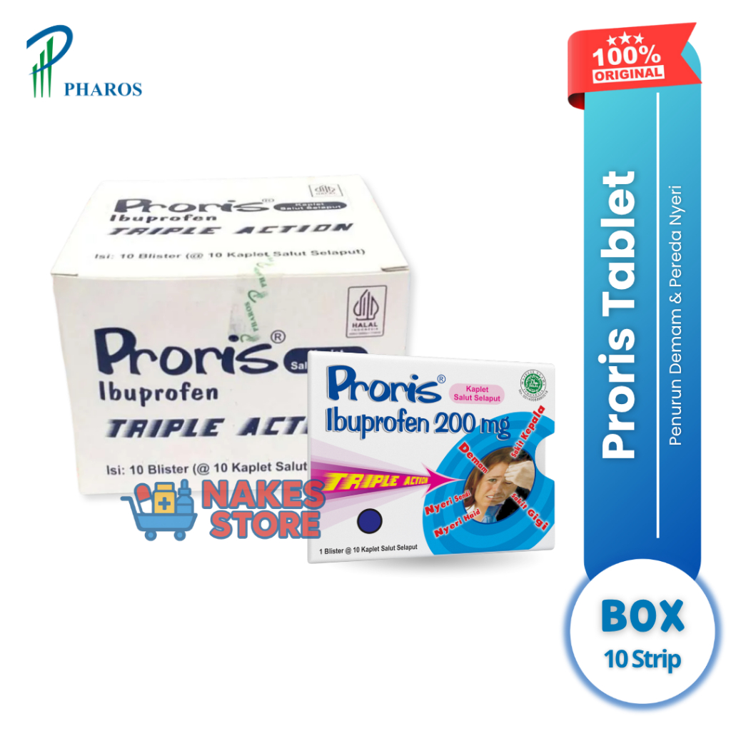 OFFICIAL STORE - Ibuprofen 200mg Triple ActionPRORIS tablet Relieves ...