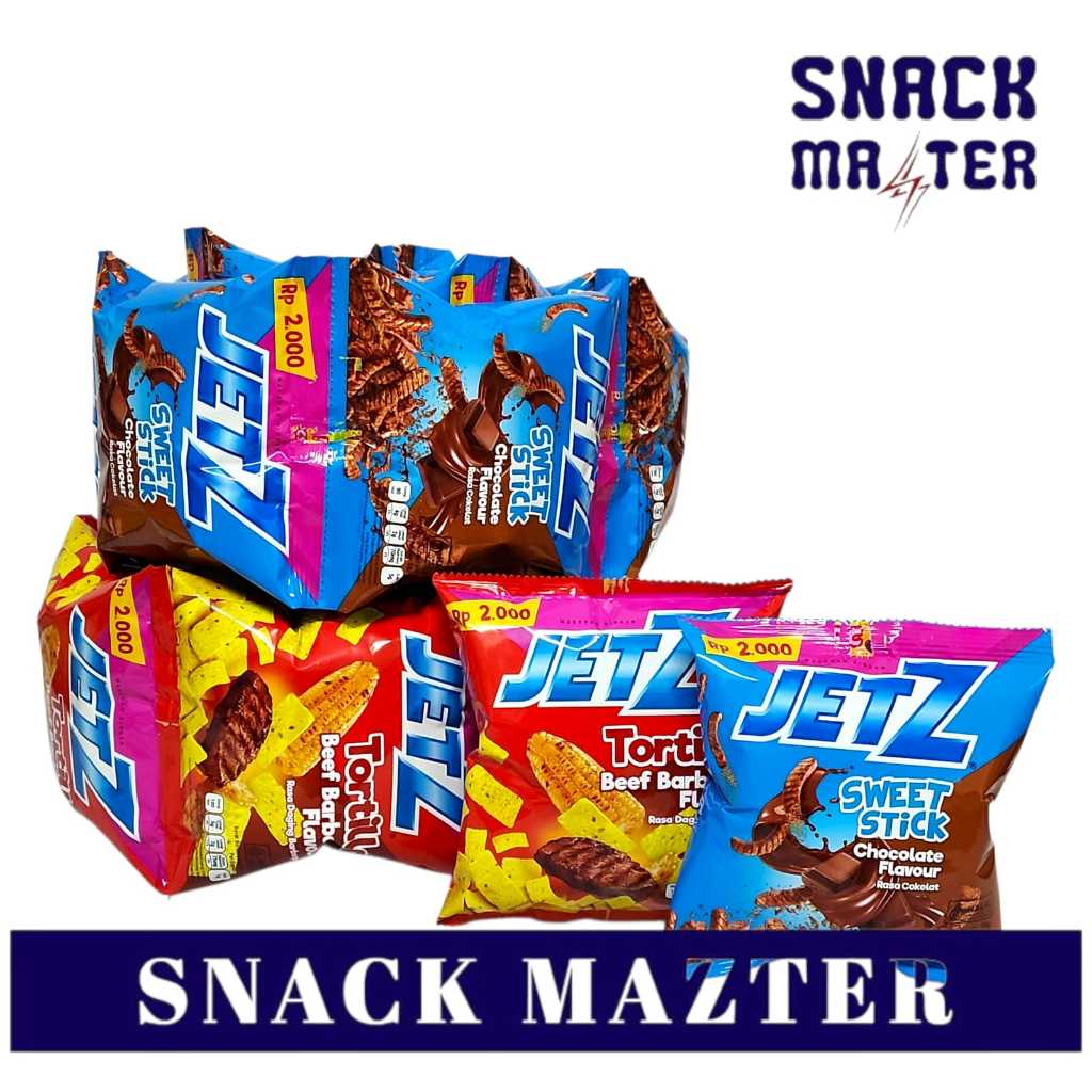 JetZ Stick Chocolate Jetz Tortilla BBQ/ - Net Weight 20 gr x 10 packs ...