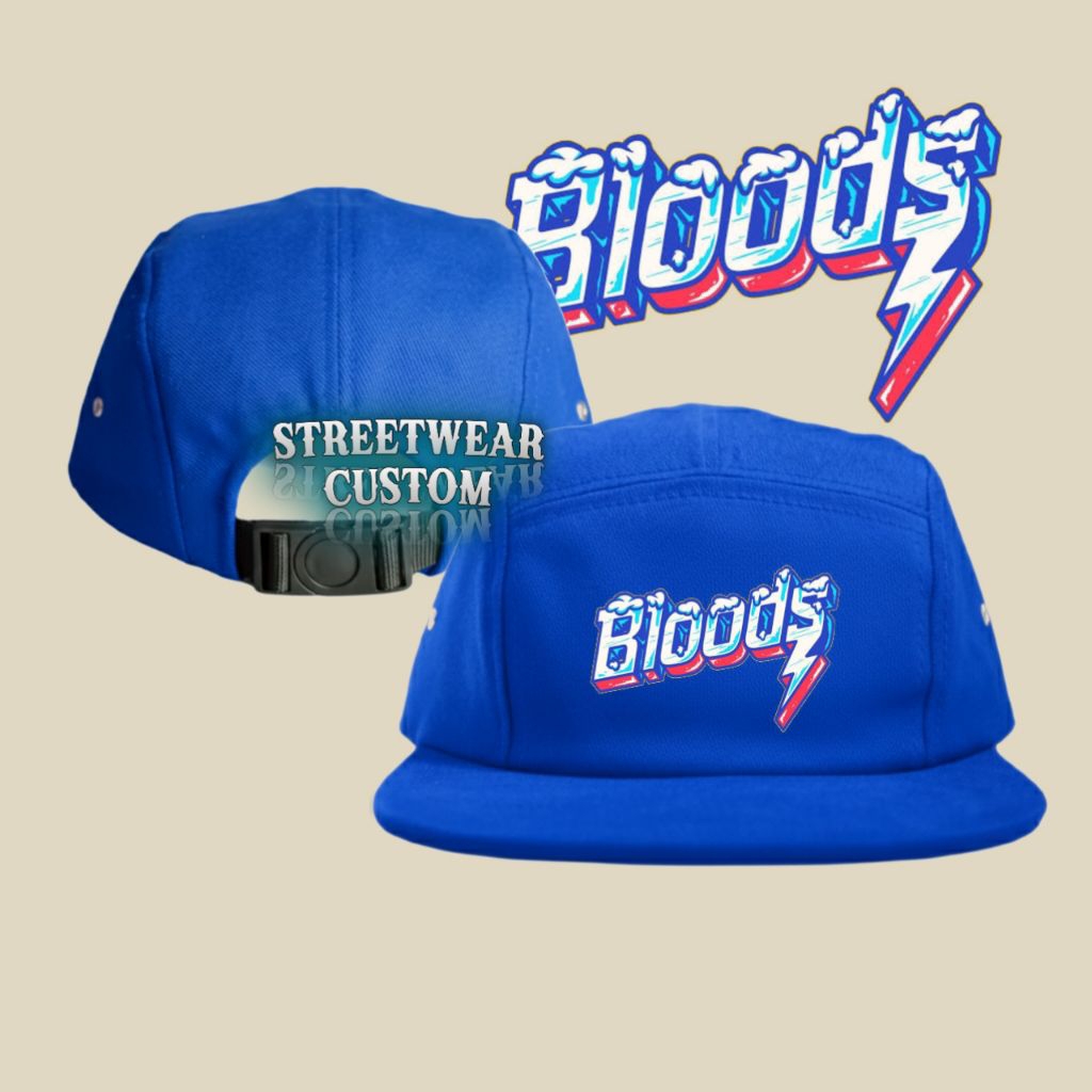 BLOODS | Distro 5 Panel Hat | Five Panel Caps Hat | Men's and Women's ...