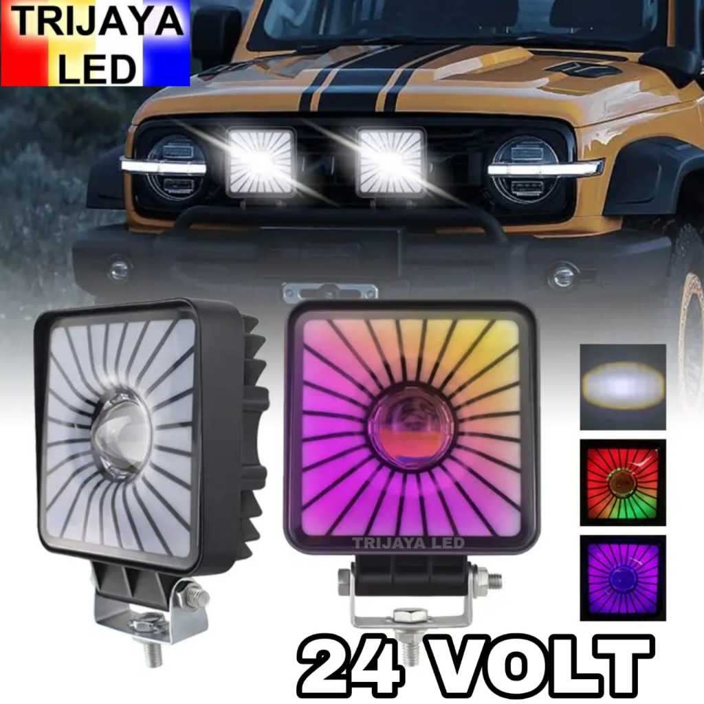 24 VOLT LED CWL Cut Off RGB Flash Flashing WORKLIGHT Rainbow White ...