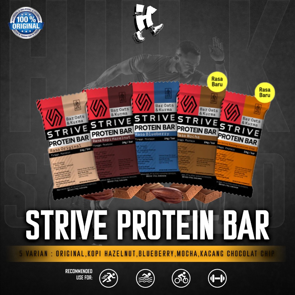 STRIVE Protein Bar 1 Sachet 24gr Protein/ Bar - High Protein Bar Sachet ...