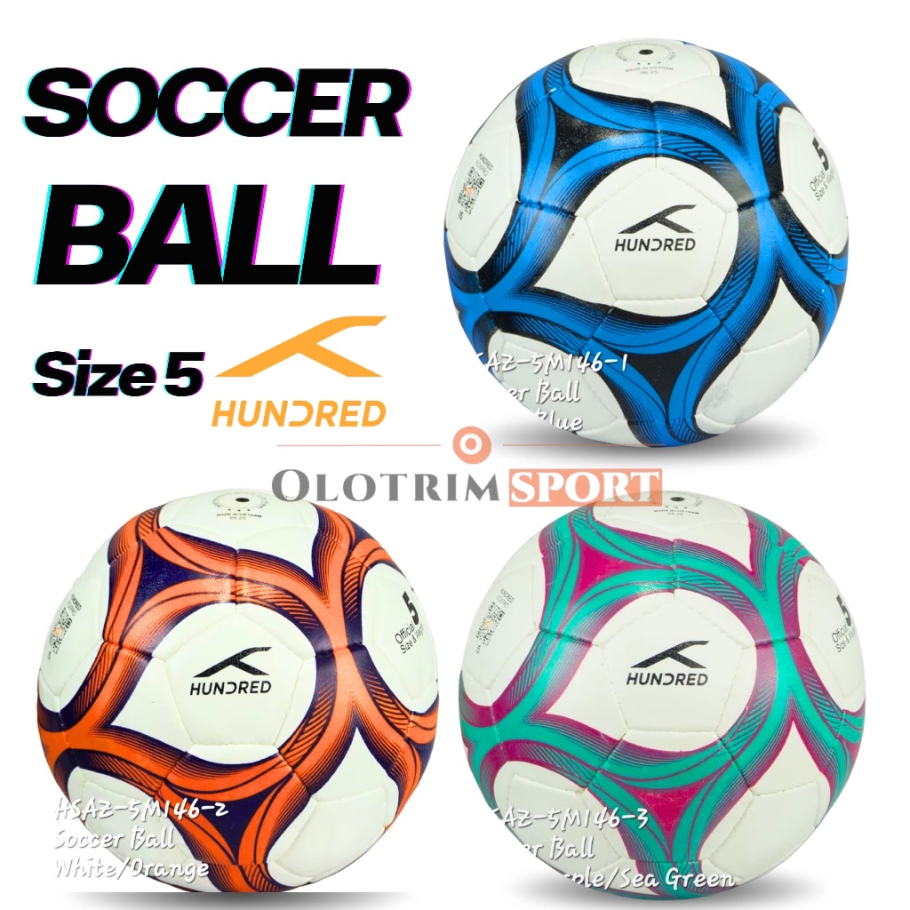 Hundred KICK PRO SOCCER BALL SIZE 5 Original Hundred BALL | Shopee ...