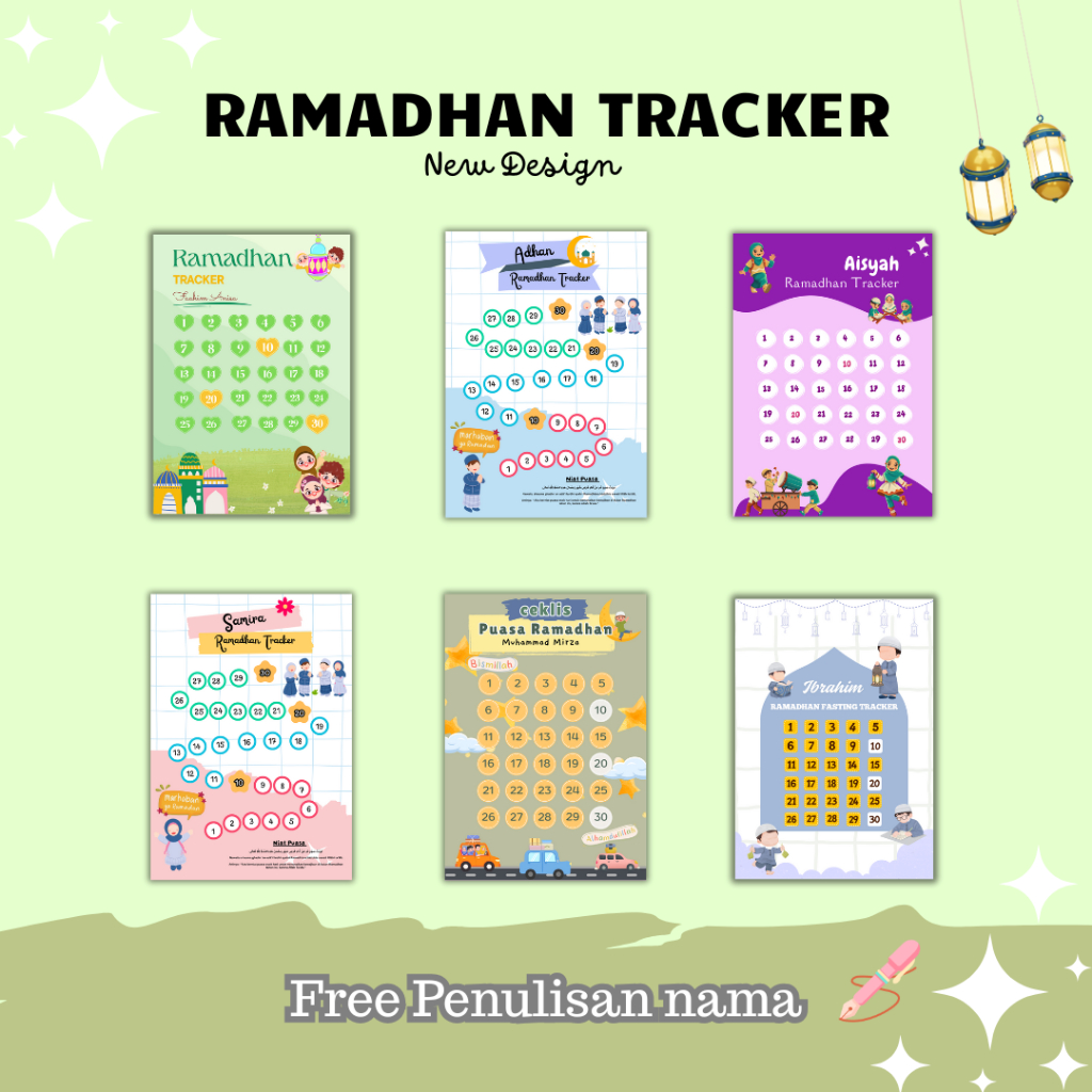 Ramadan Tracker/ Check Ramadhan lis/ My Fasting Tracker My Ramadhan ...