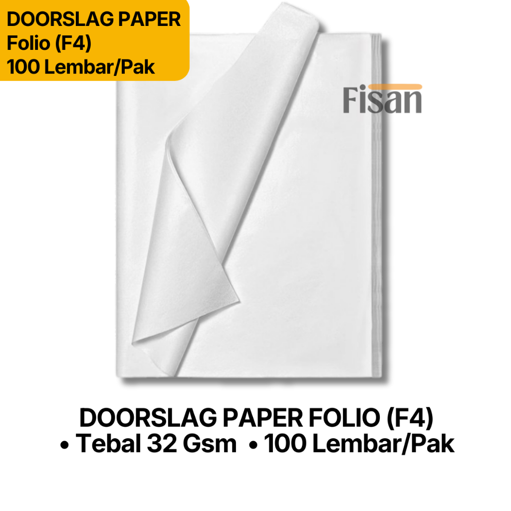White NCR Doorslag Paper 32 Gsm F4 – 100 Sheets | For Office Archive ...