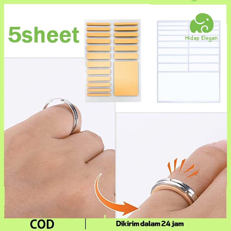 5 Sheets Oversized Ring Stopper Shrinking Loose Ring Stopper Anti-Slip ...