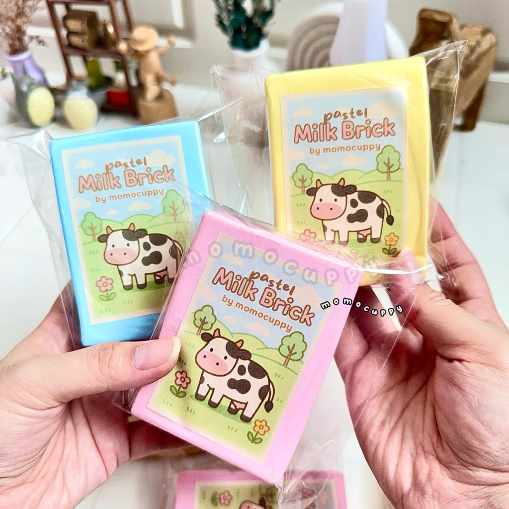 MOMOCUPPY pastel milk brick squishy slow soft | Shopee Singapore