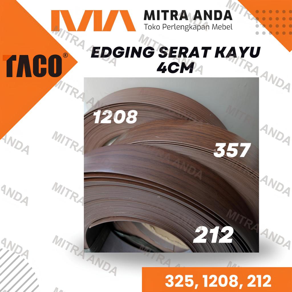 TACO PVC Edging Per 5 Meters Wood Grain Motif 4cm Wide 1mm Thick ...