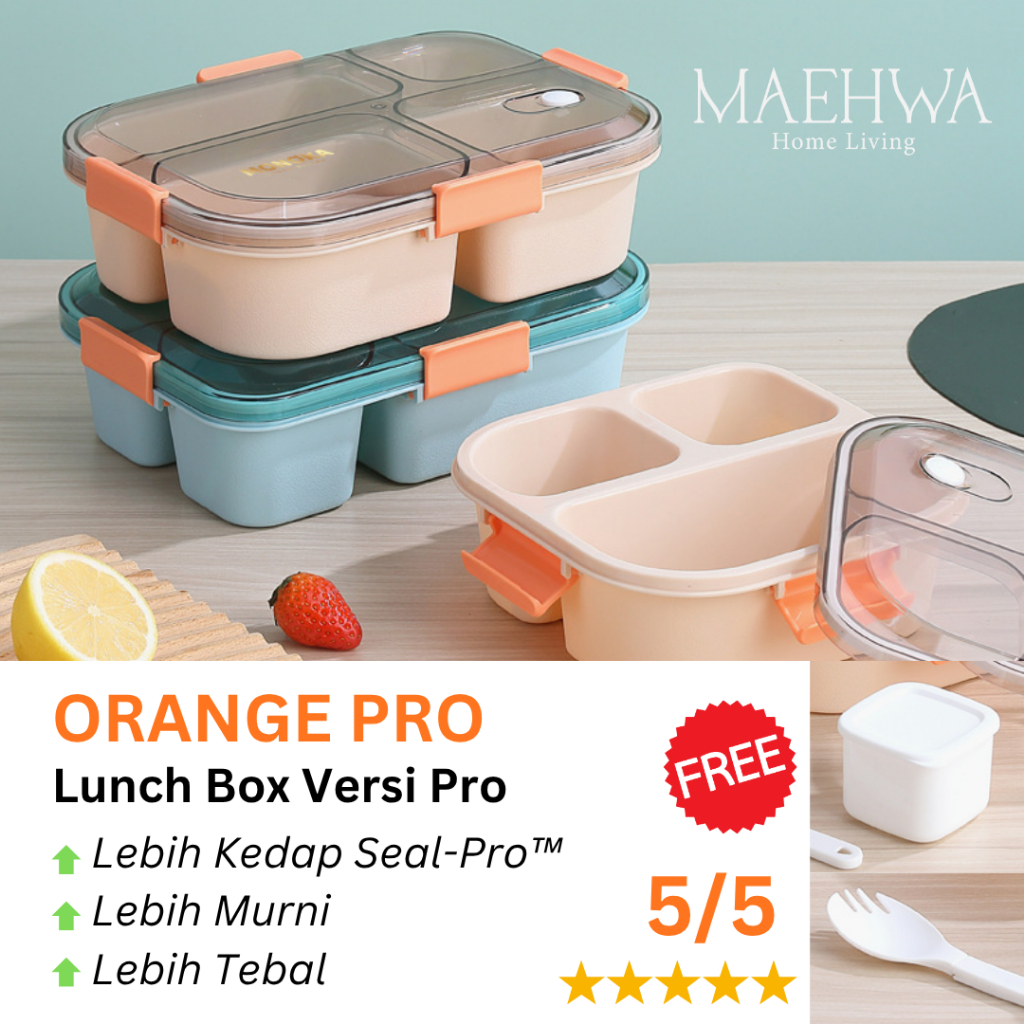 MAEWA - JIN Heat Resistant Lunch Box Food Storage Vegetable Meat Food ...
