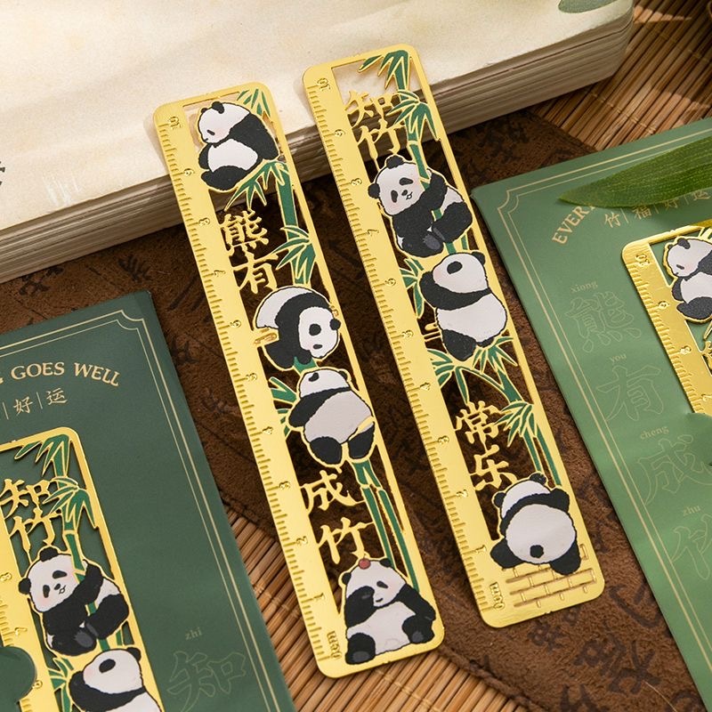 HIJAU Green Panda Pattern Mini Ruler Cute Panda Ruler | Shopee Singapore