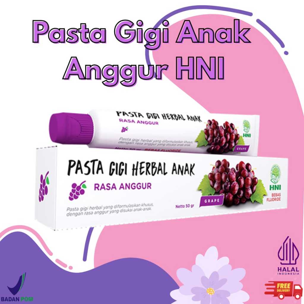 HNI PGH Grape Flavored Children - Non-Fluoride Herbal Toothpaste for ...