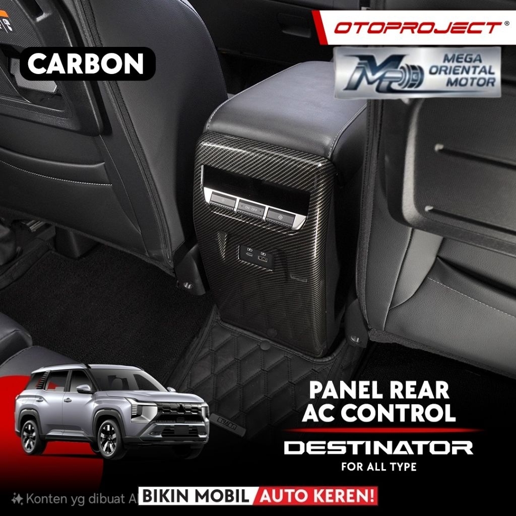 Otoproject Panel Rear Console Center AC Destinator Car - Black Piano ...