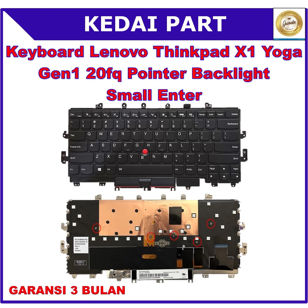 Keyboard Lenovo Thinkpad X1 Yoga Gen1 Gen 1 Gen2 Gen 2 1st gen 2016 ...