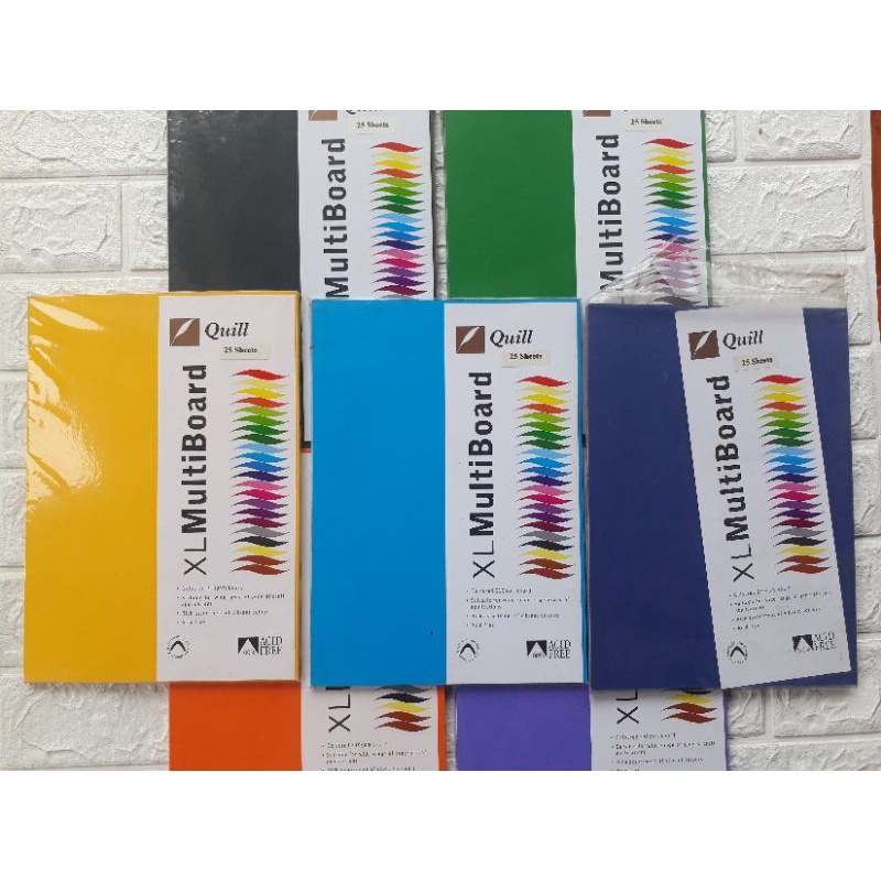 Quill XL Multi Office Colored 210gsm Paper 25 Sheets | Shopee Singapore