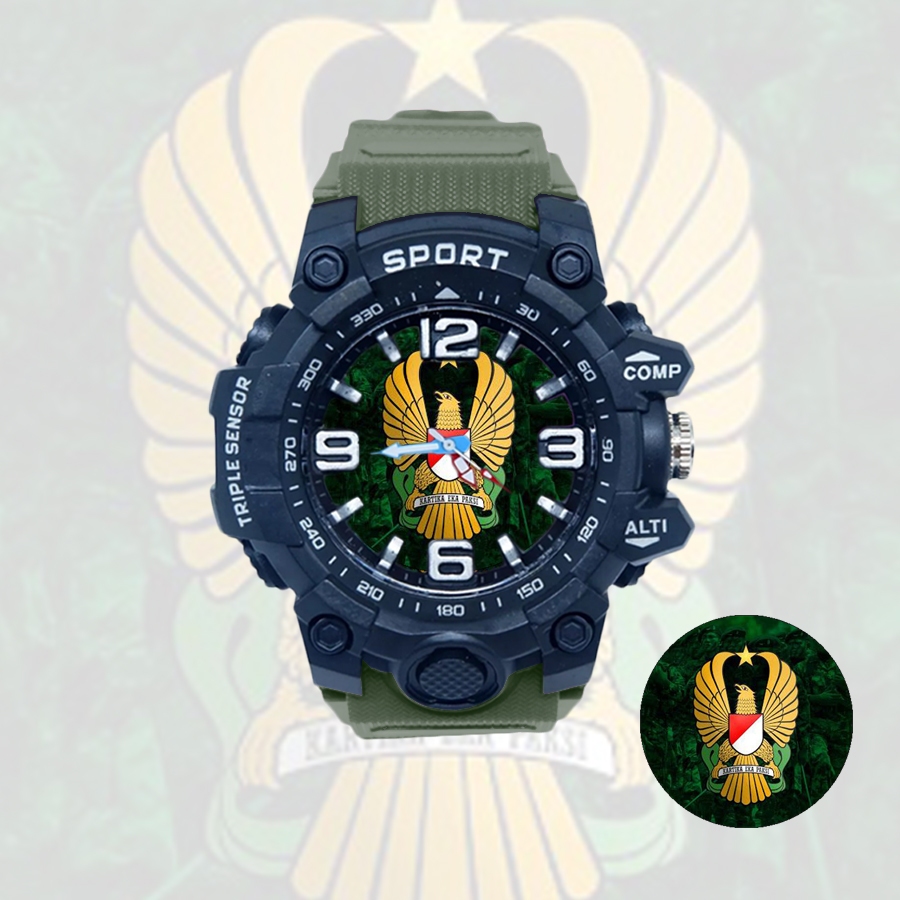 Cool Indonesian Army Men's Sports Watch FREE Spare Battery | Shopee ...