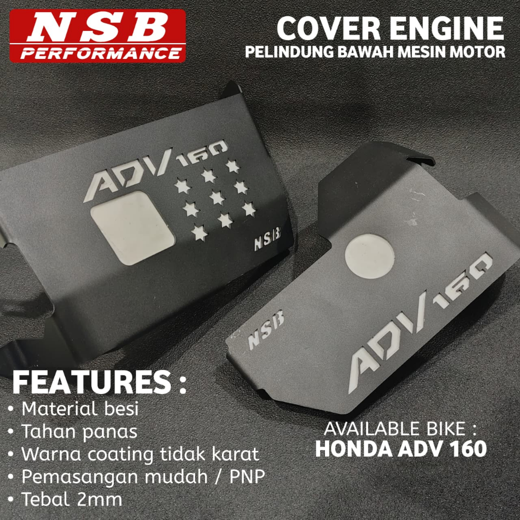 MESIN Engine Cover Lower Engine Protector PNP Motor Adv 160 Lg55 ...