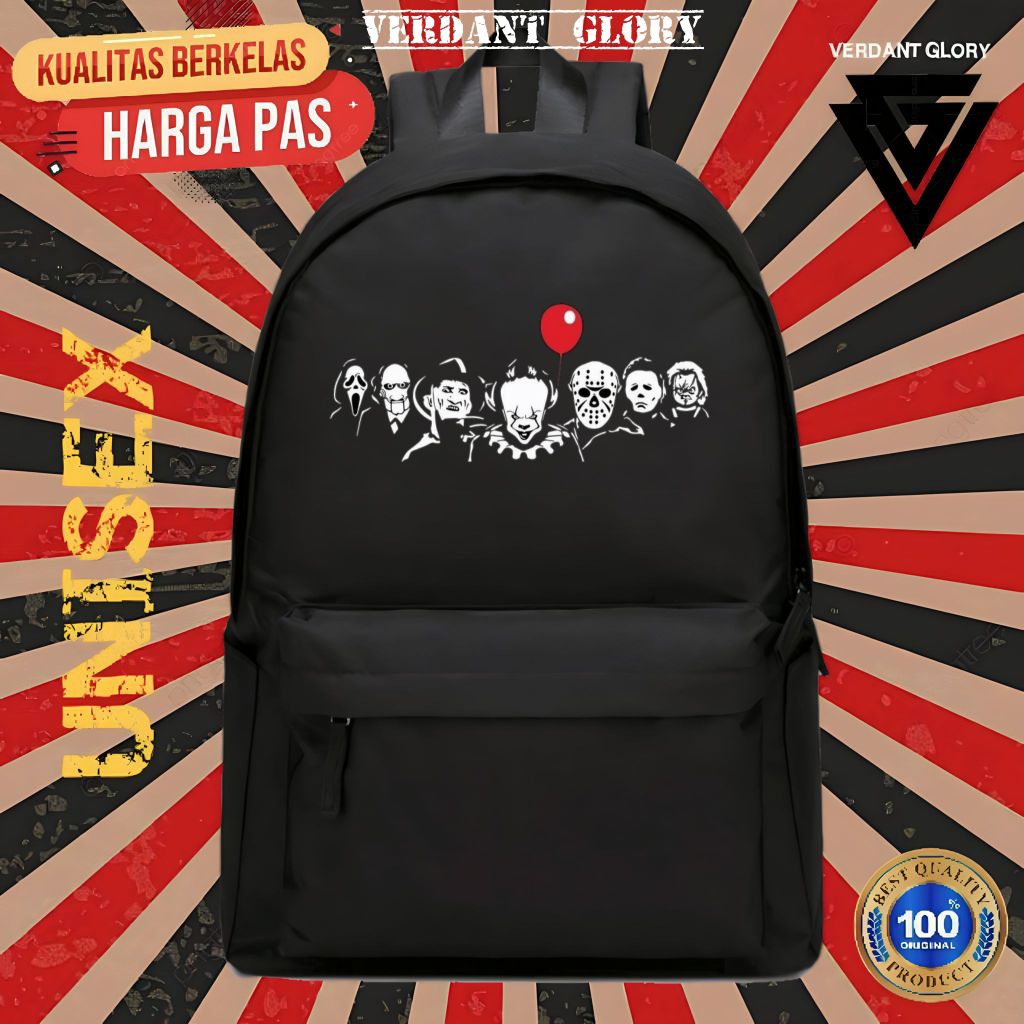 Villains Horror Backpack Slasher Icons Bag Ghost Face/ Jigsaw/ Freddy's ...