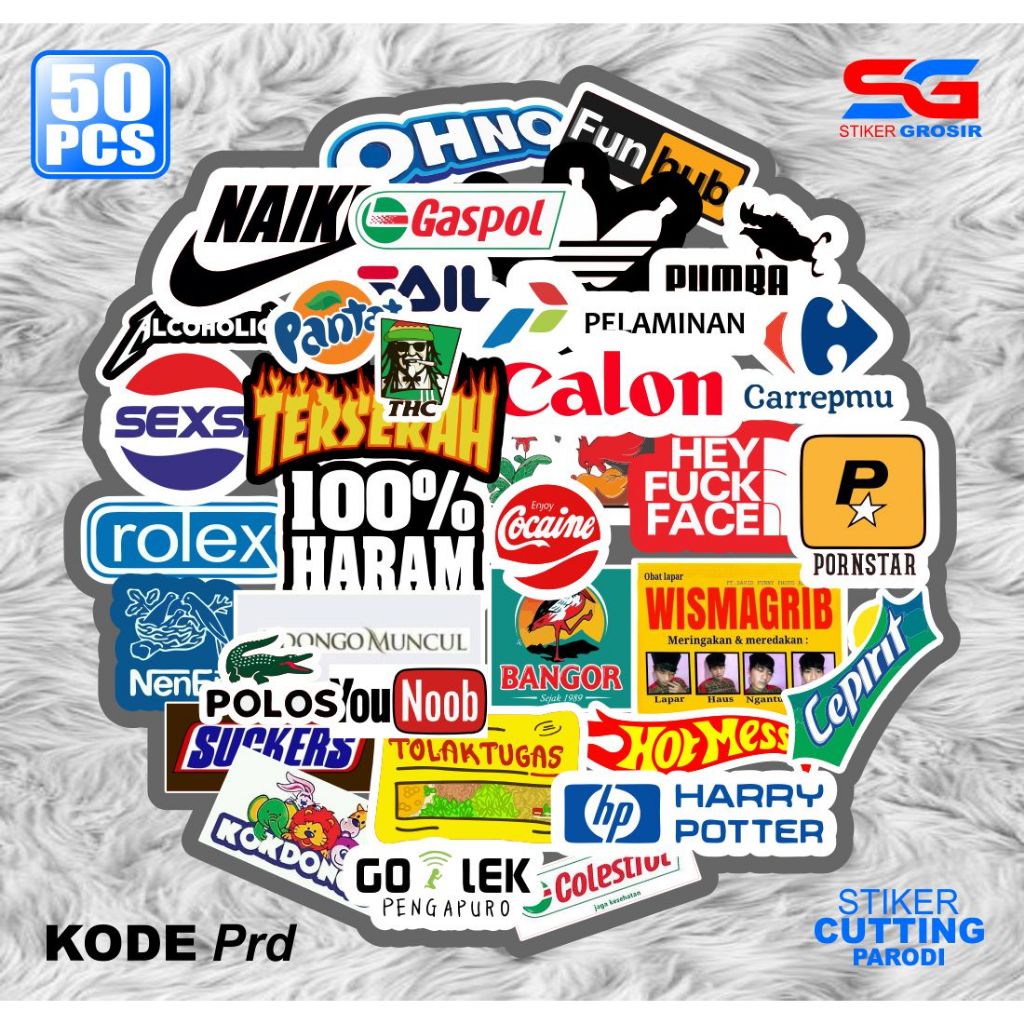 Kocak Parody Package Stickers, 50 Pcs, Quality Vinyl Material (PRD ...