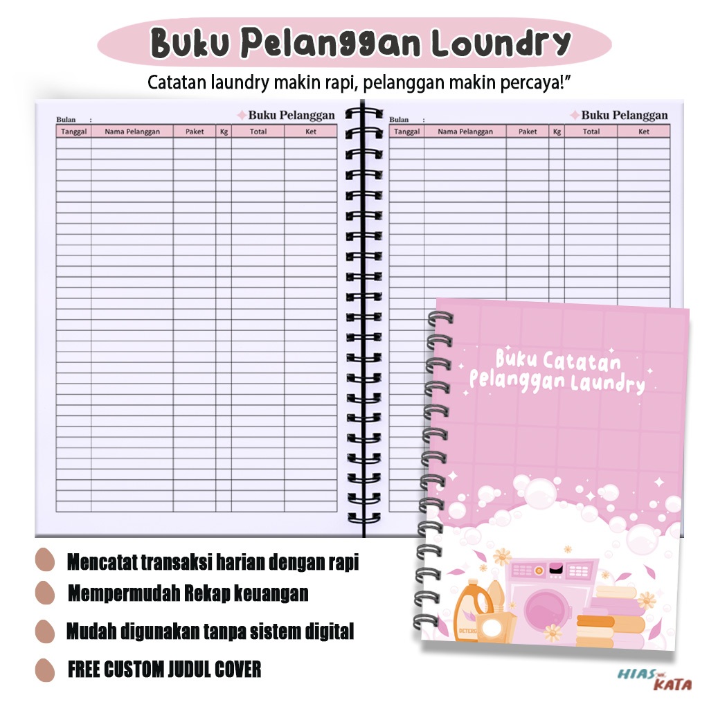 Laundry Customer Book Logbook Daily Transaction Business Note Name ...
