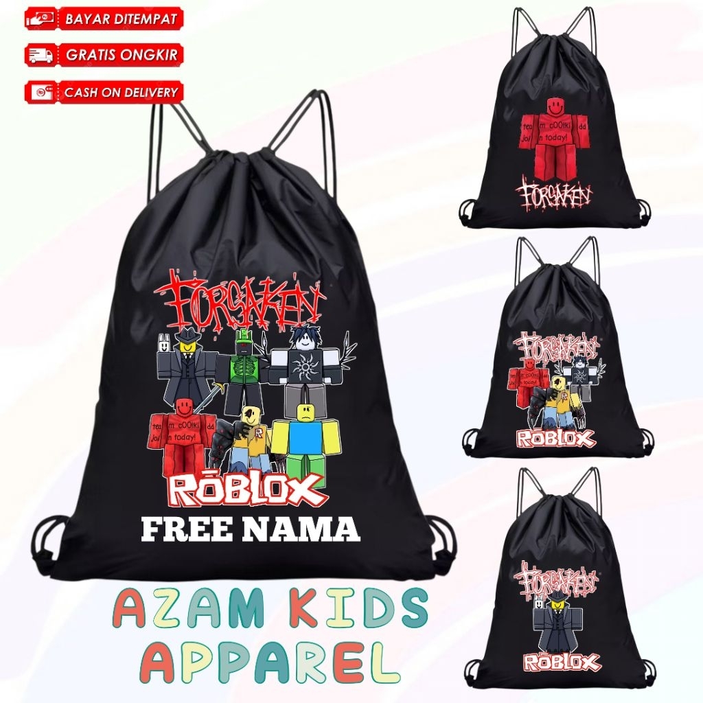 Roblox Forsaken Kids String Bag All Characters Coolkid John Doe Mafioso ...