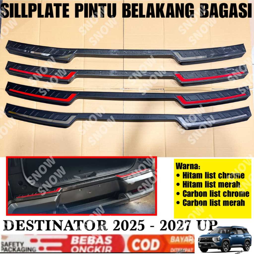 MERAH Mitsubishi Destinator Rear Sillplate 2025 2026 2027 2028 Black ...