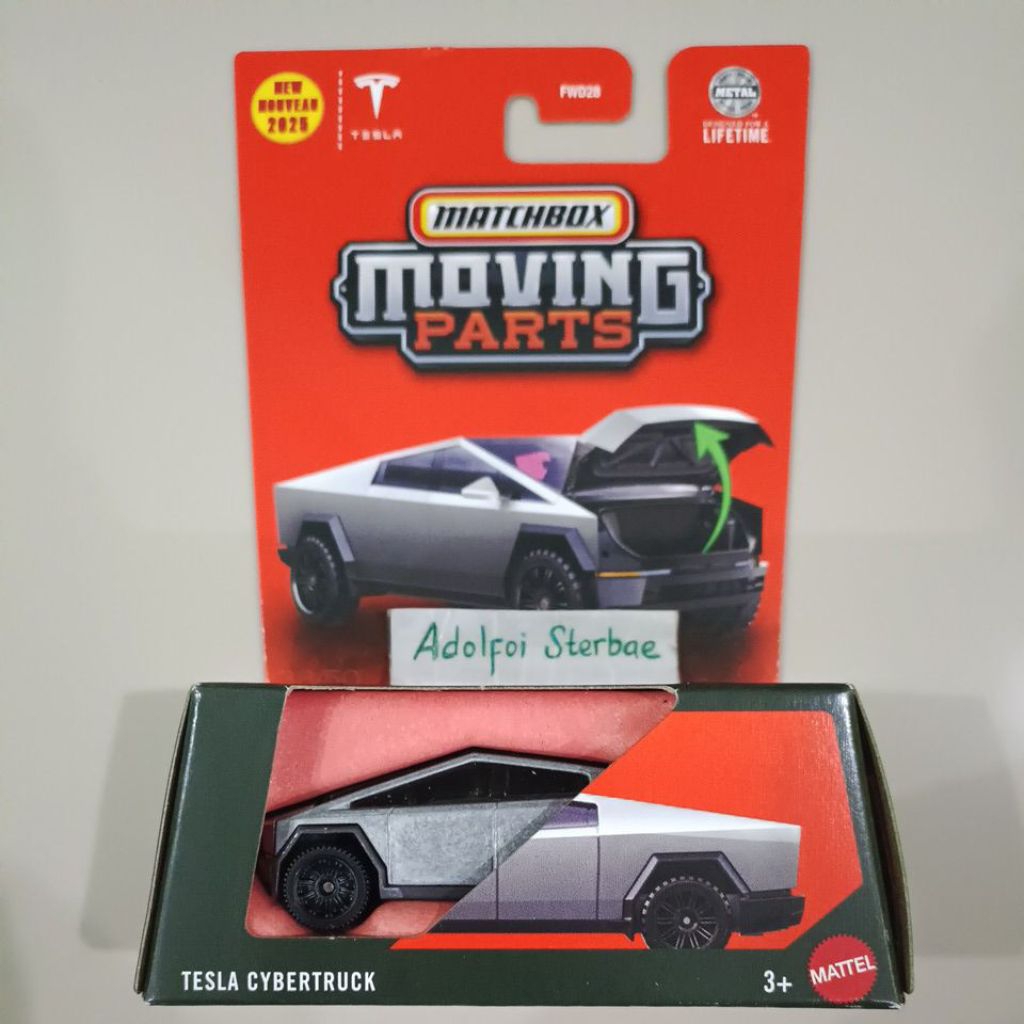 Matchbox tesla cybertruck cyber truck new nouveau 2025 metal open hood ...