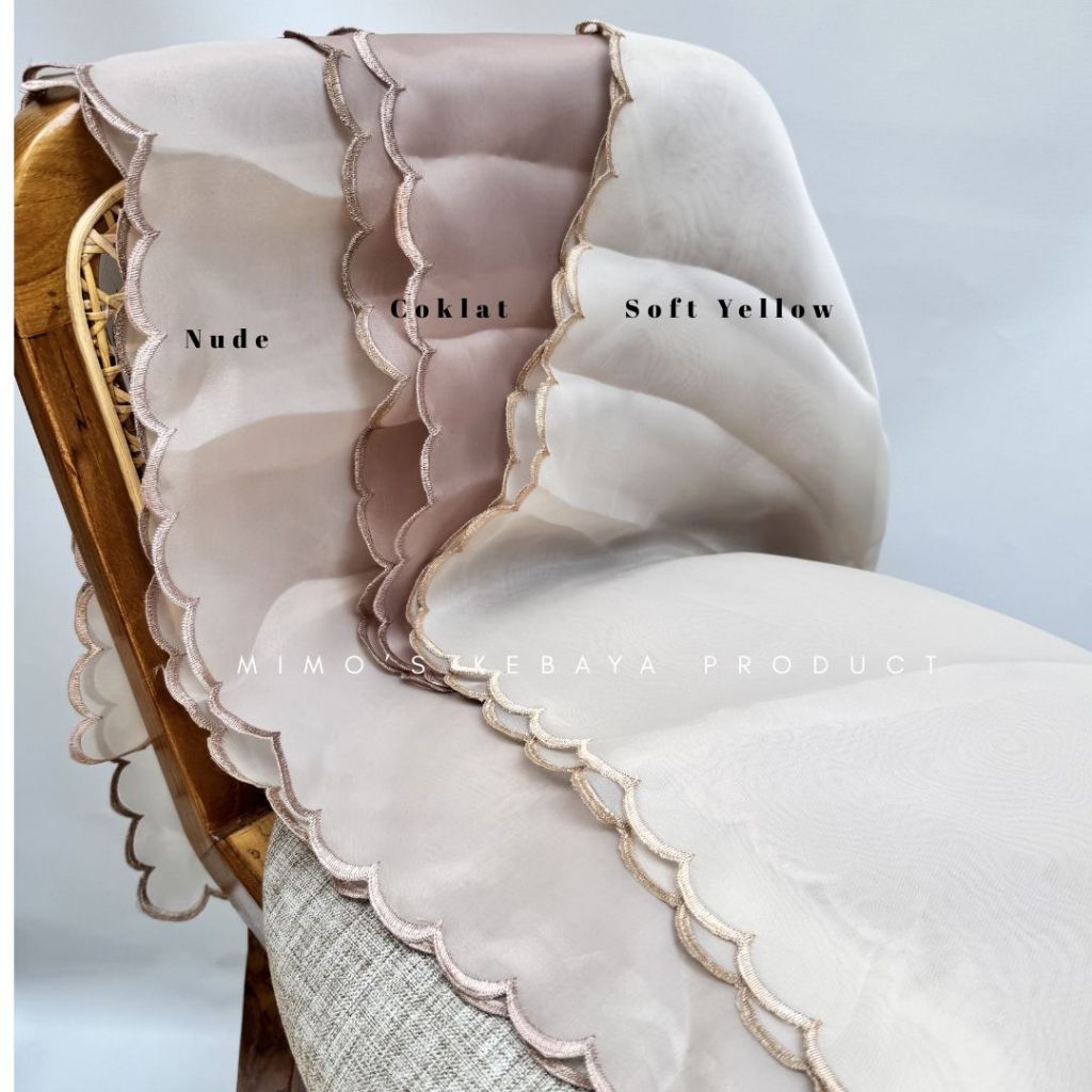 Mimos Kebaya _Manual embroidered organza shawl with liuk motif,/ Malay ...