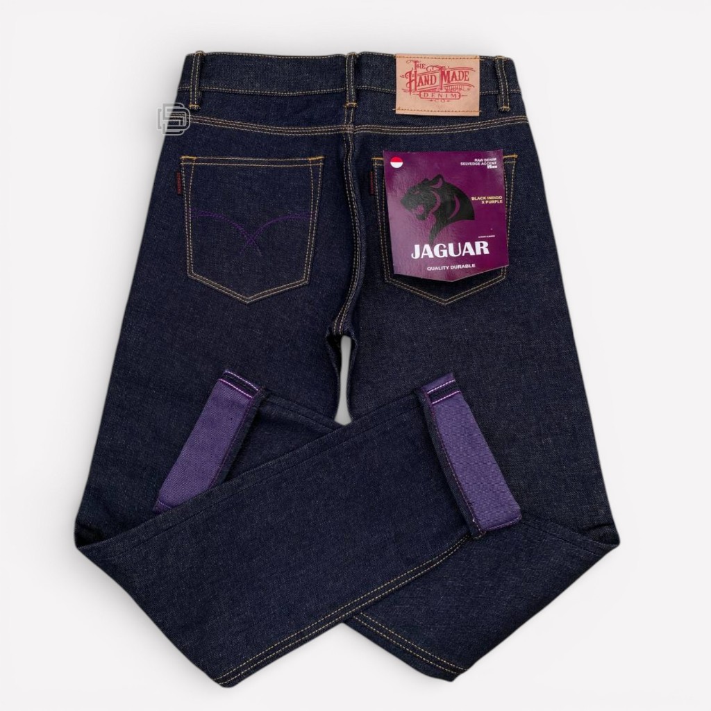 ROLLS - Men's Raw Denim Selvedge Accent Rainbow Jeans 16oz Sanforized ...