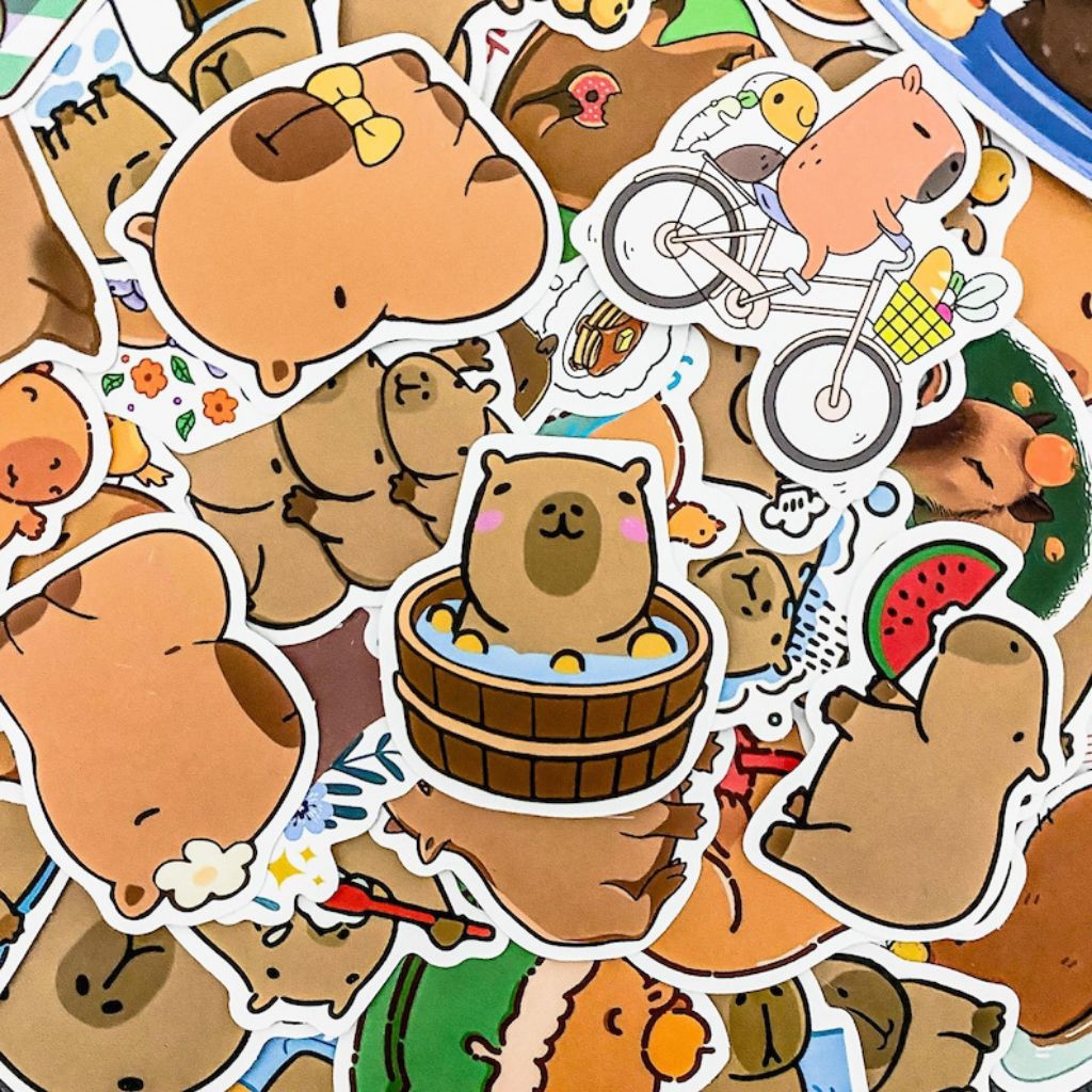Capybara Stickers 30pc Capybara Kawaii sticker Anime sticker chromo ...