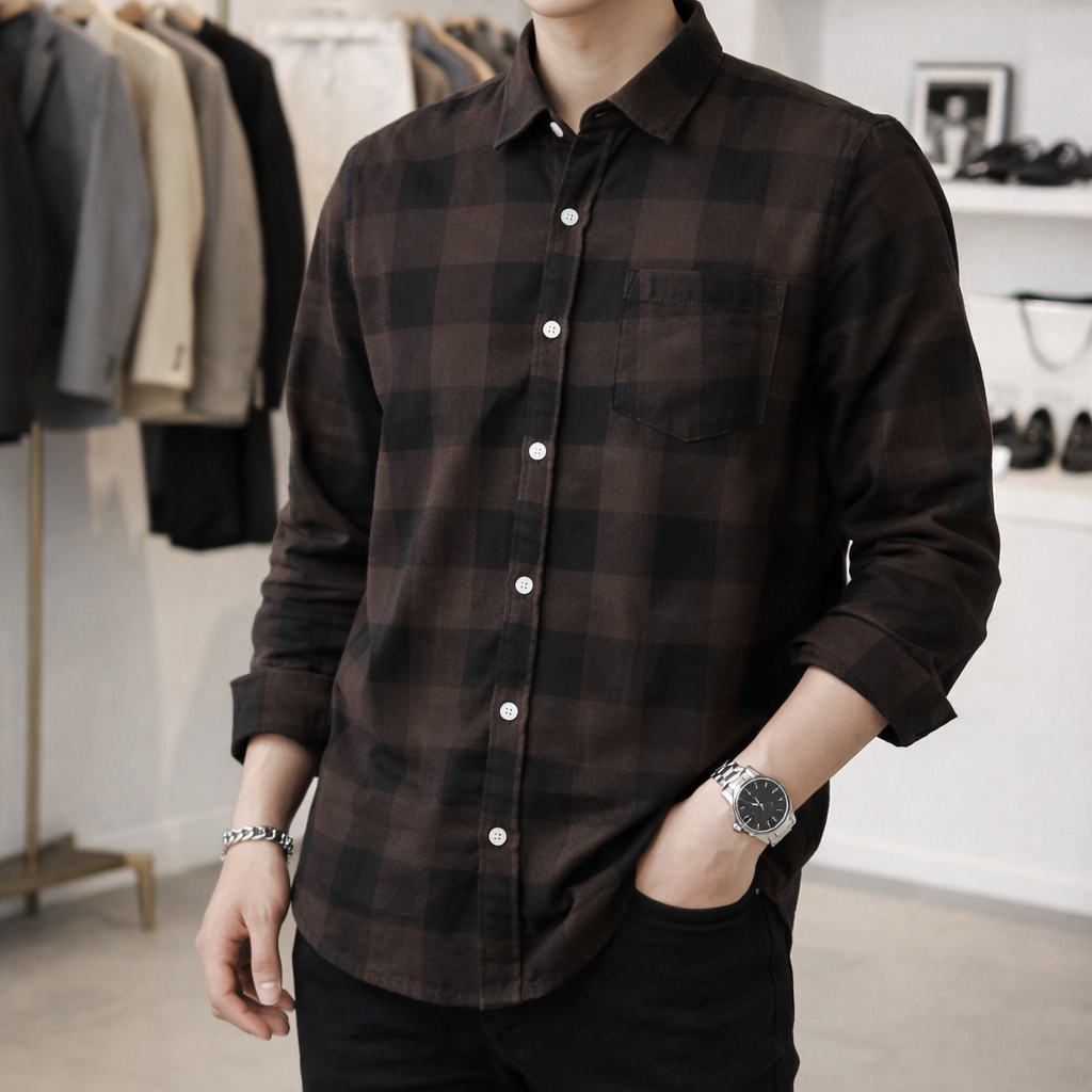 KEMEJA Unisex flannel shirt for men and women, imported flannel ...