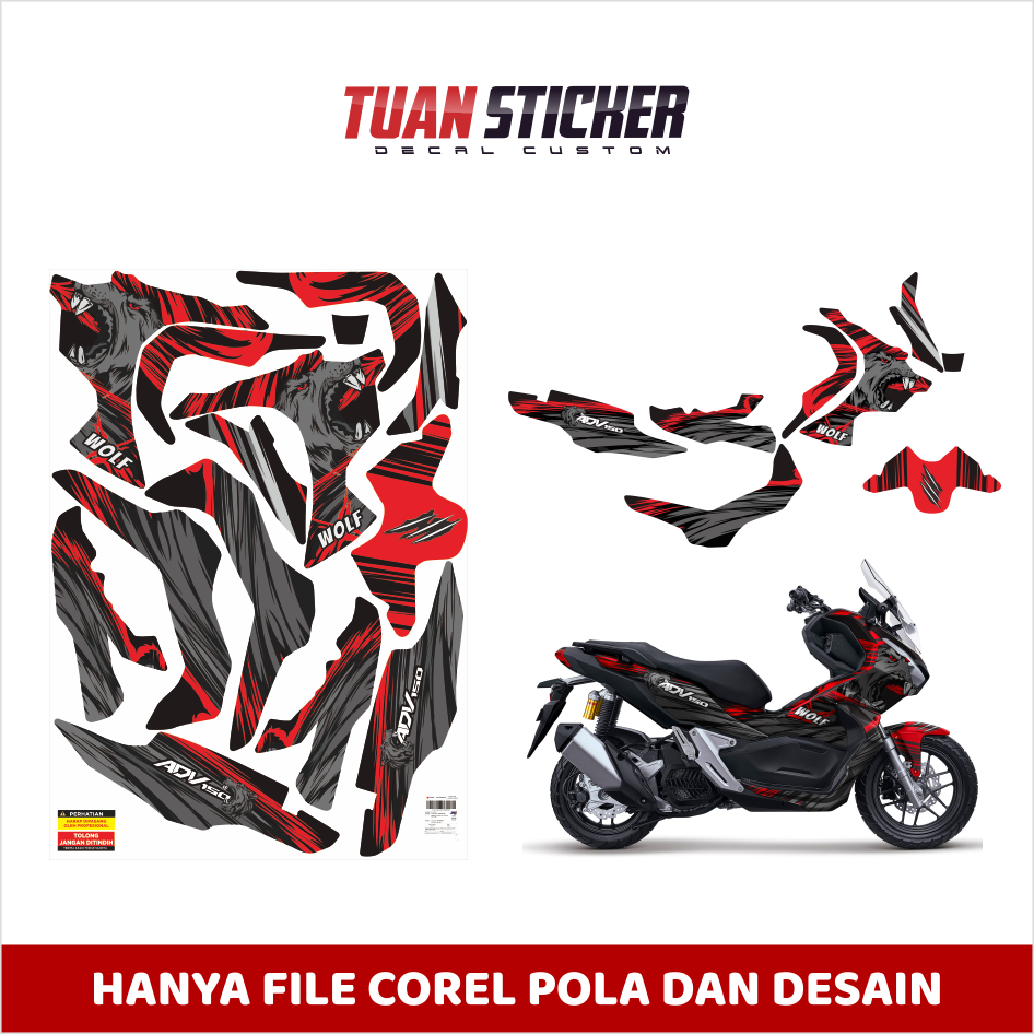 Selling Sticker Patterns and Designs for Honda Adv 150 Motorcycle ...