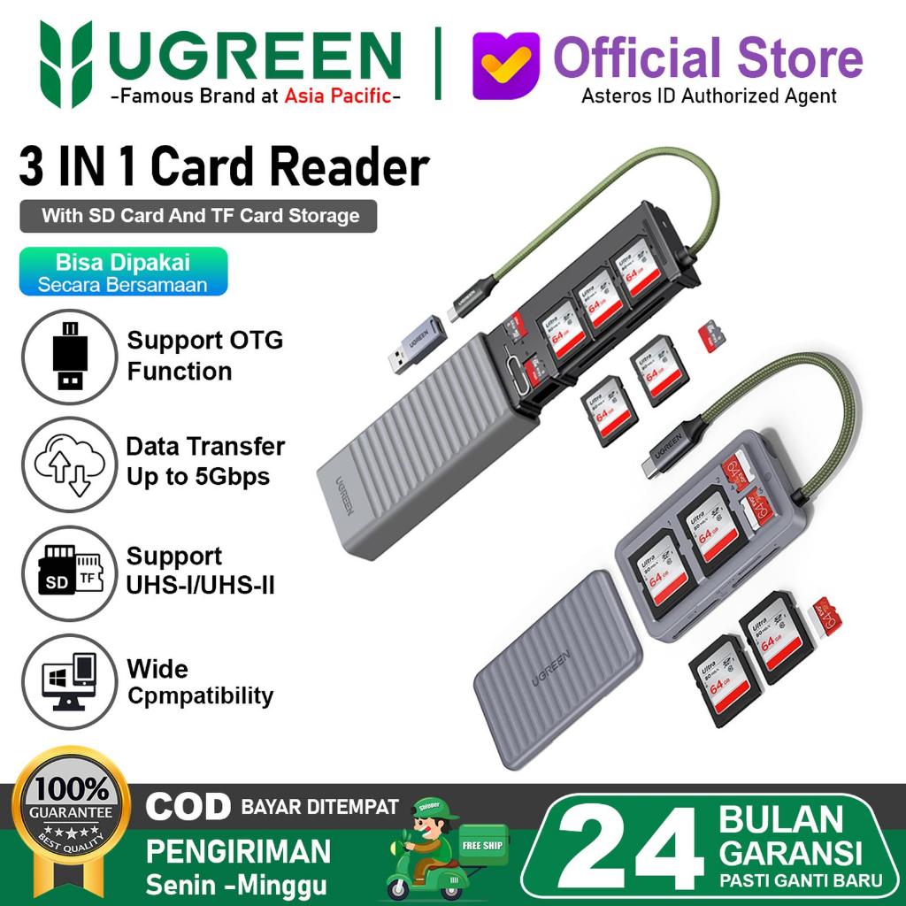 UGREEN Card Reader Type C With 4 Storage SD/TF Card Support For iphone ...
