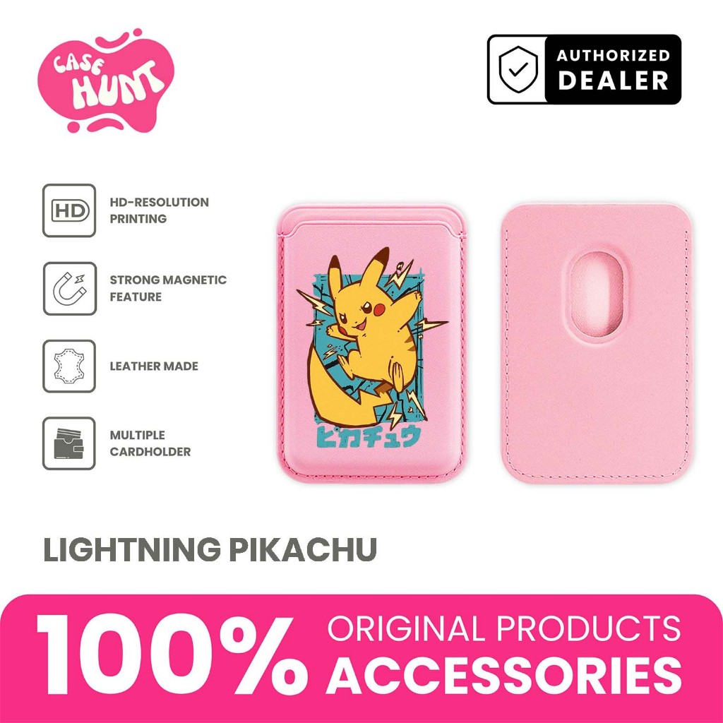 Case Hunt Magnetic Cardholder Pokemon Pikachu Leather Magnet Strong ...