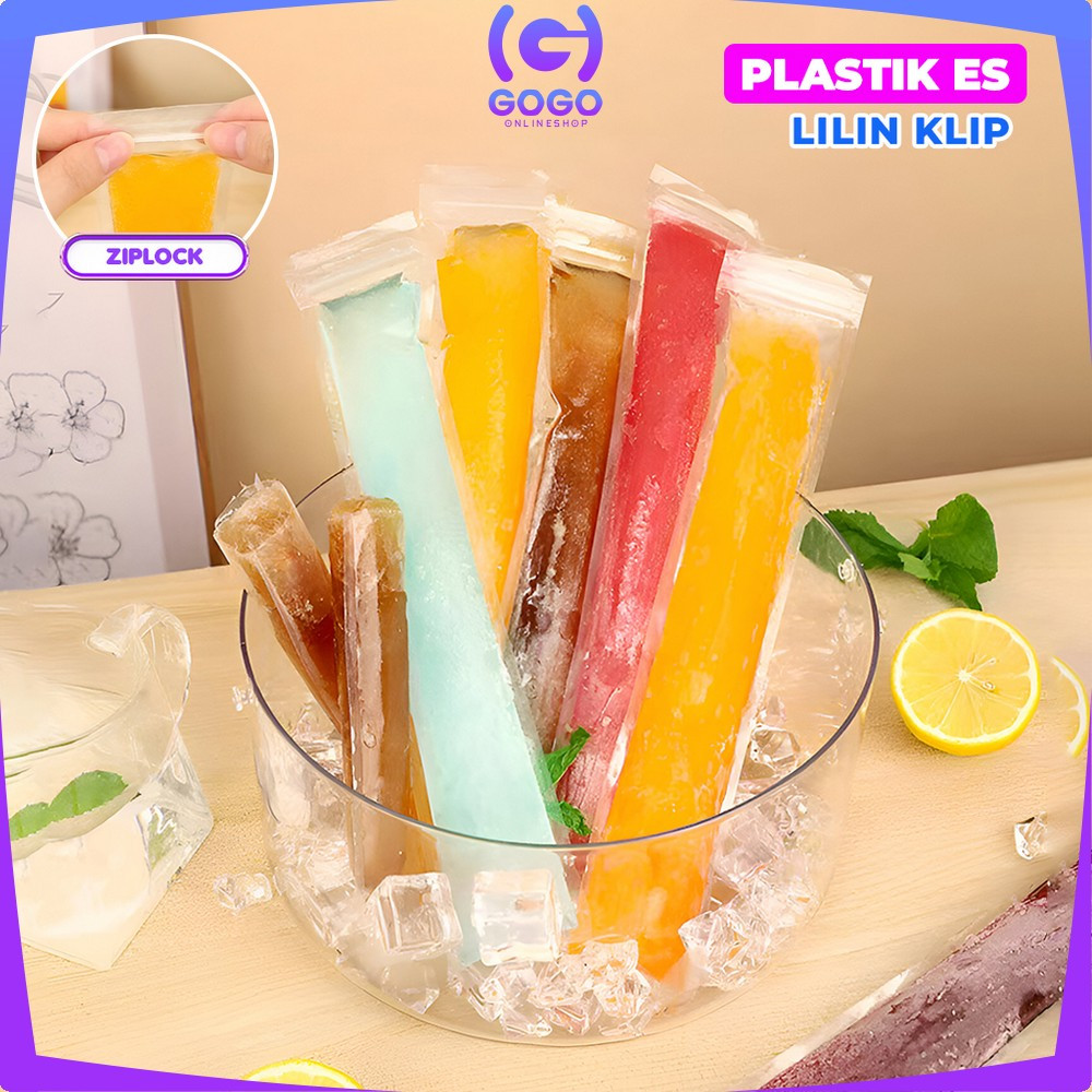 LILIN EC GOGO-C1127 Long Ziplock Ice Cream Plastic Stick Ice Bags ...
