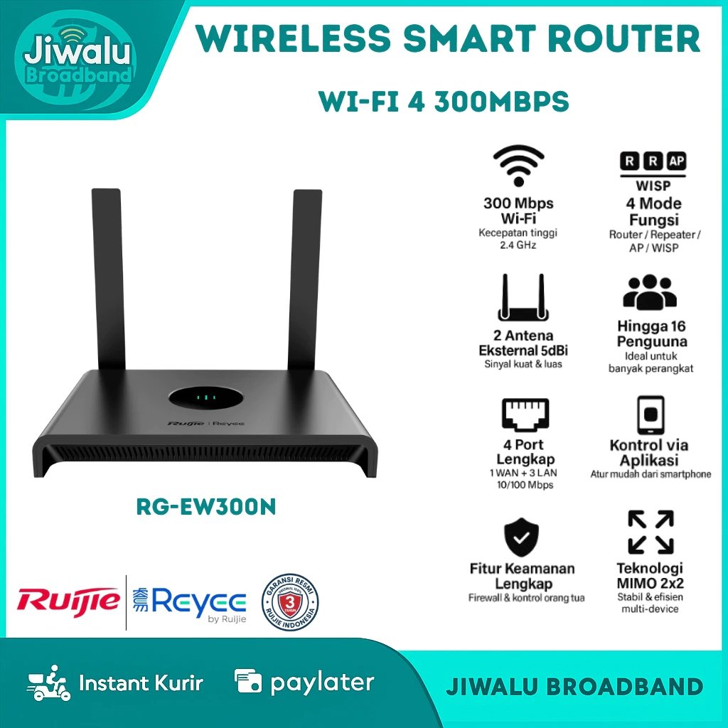 Ruijie Reyee RG-EW300T N300 Wireless 4G LTE Router | Shopee Singapore