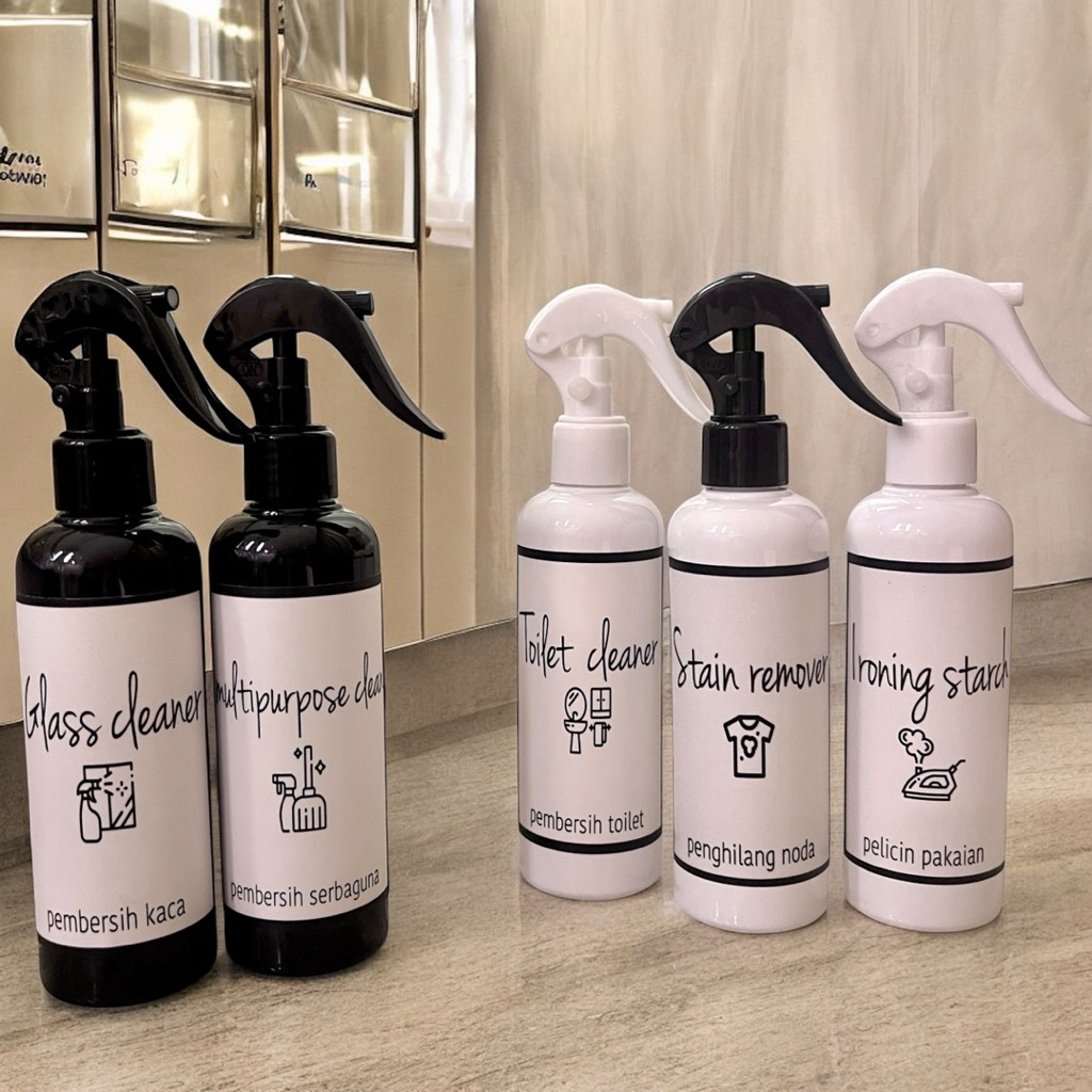 250ML GLOSSY SPRAY bottle BLACK LIST PICTURE STICKER multipurpose ...