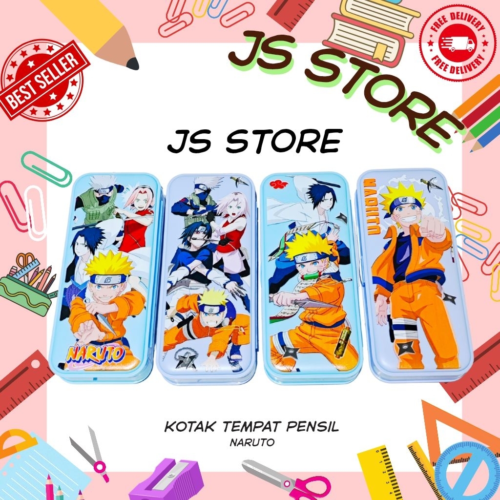 Magnetic Pencil Case for Boys Character AVengers Spiderman Naruto ...
