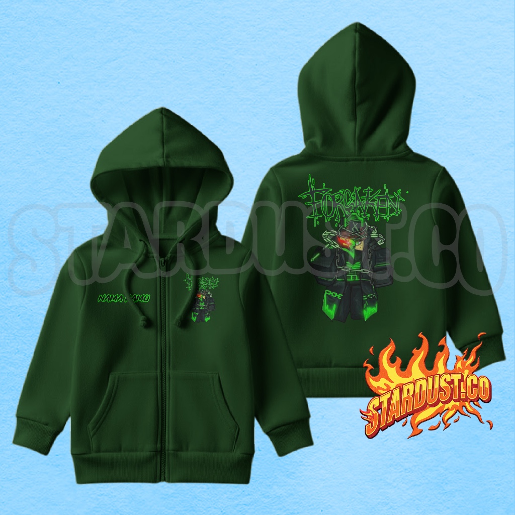 Roblox Forsaken Zipper Hoodie Jacket 1x1x1x1 Free Name Roblox Forsaken ...