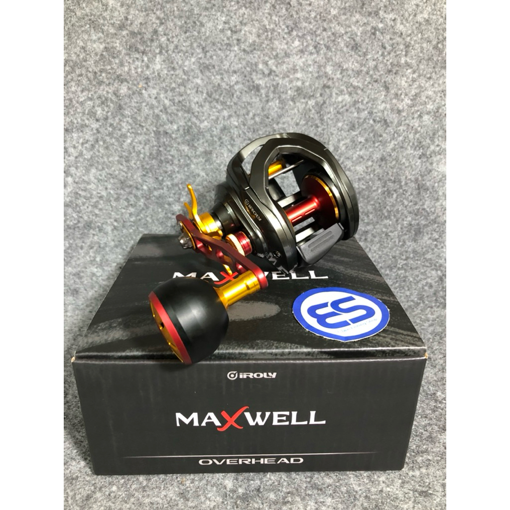 IROLY MAXWELL 300 JIGGING REEL SW (2 handle jigging + carabiner ...