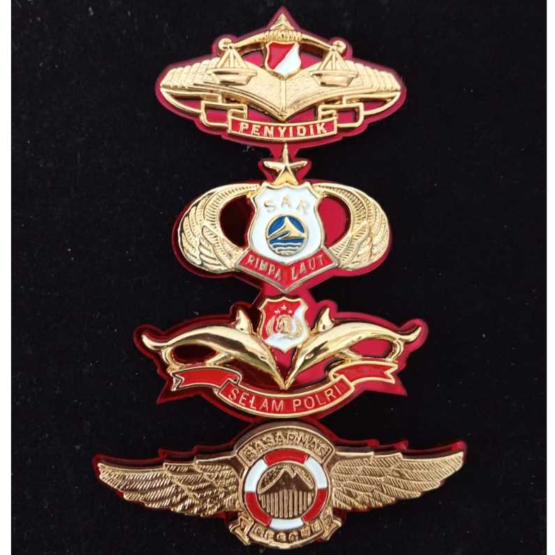 DOUBLE WING BREVET FOUR BASARNAS DIVING SAR INVESTIGATION. ORIGINAL ...