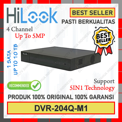 DVR HiLook 4 Channel DVR-204Q-M1 Support 1-SATA Up To 5MP Original ...