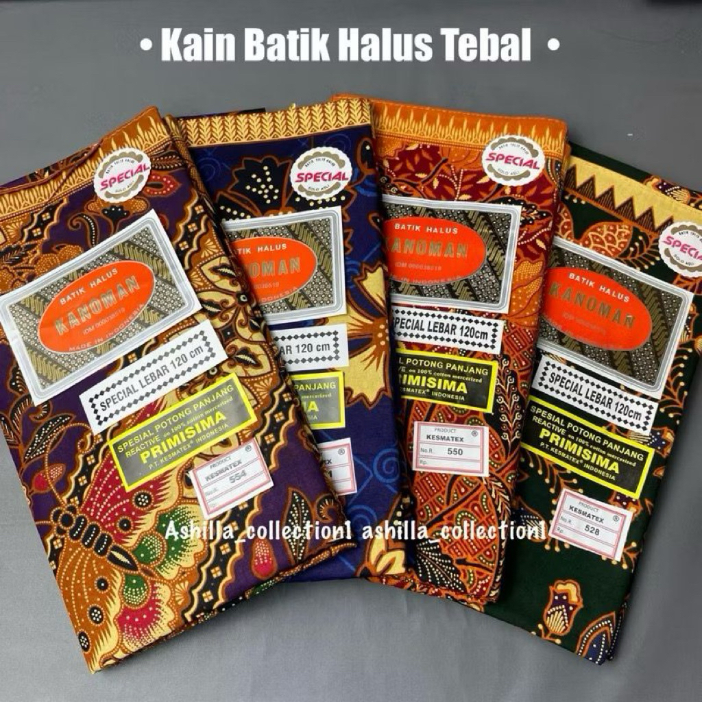 Kanoman Premium Smooth Long Batik Jarik Cloth 220 cm x 120 cm Thick ...