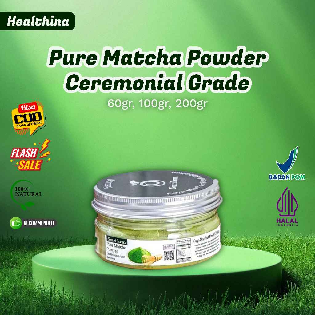 Makassar PURE Matcha Powder Ceremony Grade 100% Pure Matcha Powder ...